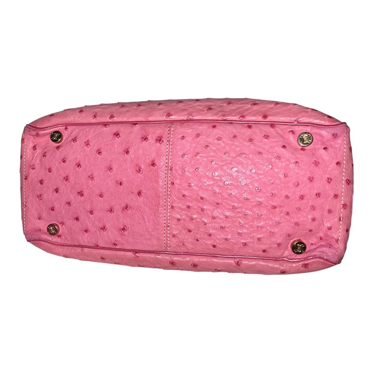 CELINE Rare Exotic Pink Ostrich Skin Boogie Bag by Michael Kors 2000s ...