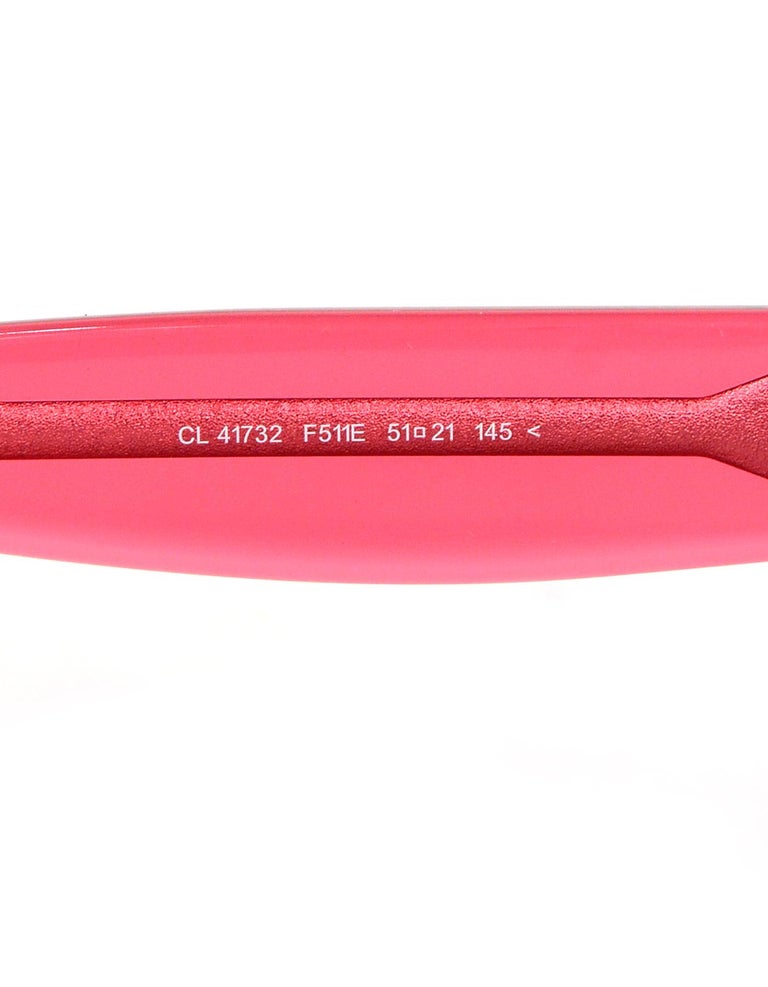 Celine Red Acetate Square Frame Sunglasses For Sale at 1stDibs