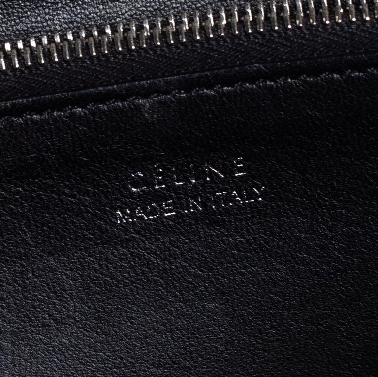 Celine Red Drummed Leather Multifunction Flap Wallet For Sale at 1stDibs
