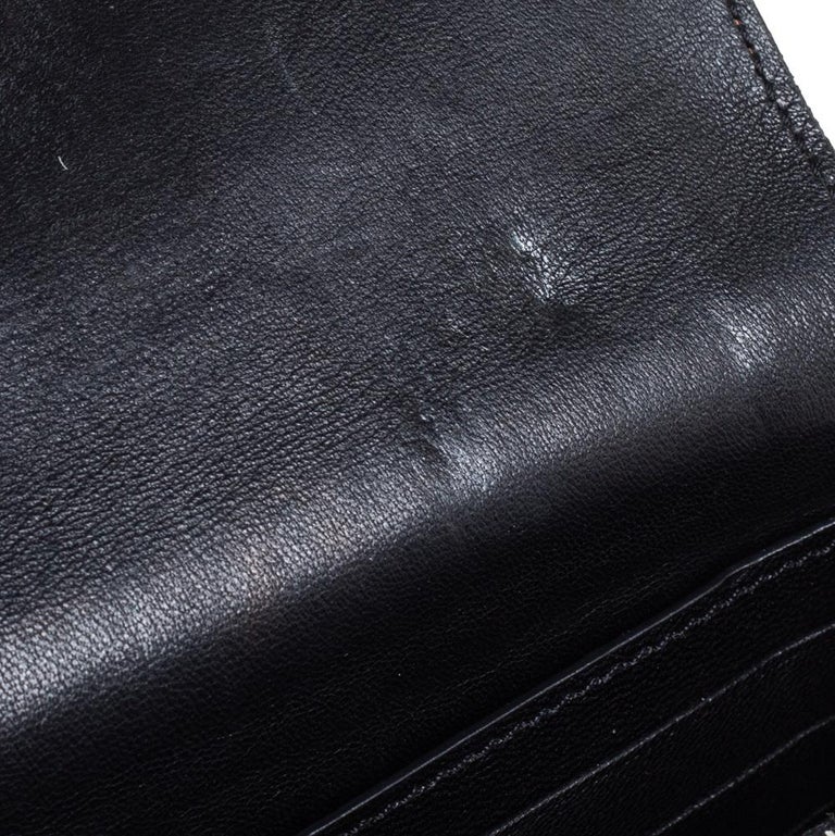 Celine Red Drummed Leather Multifunction Flap Wallet For Sale at 1stDibs