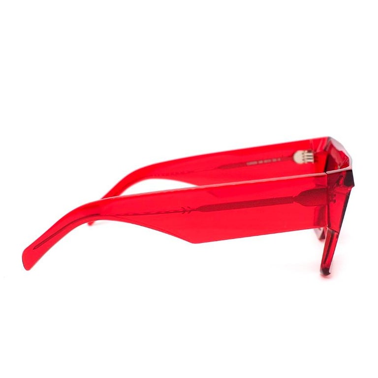 Celine Red Square Acetate Sunglasses For Sale at 1stDibs | red celine ...