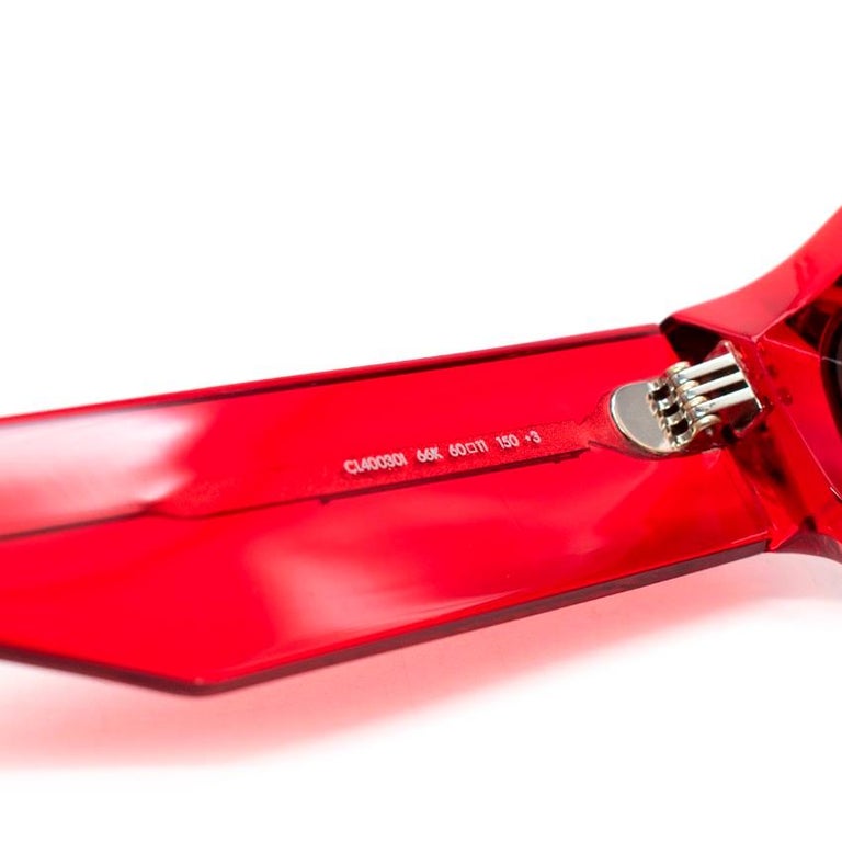 Celine Red Square Acetate Sunglasses For Sale at 1stDibs | red celine ...