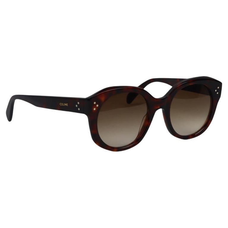 Celine Round Frame Tortoiseshell Acetate Sunglasses For Sale at 1stDibs