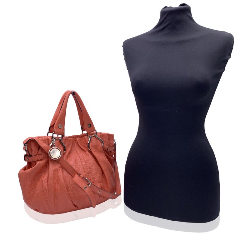 Celine Salmon Leather Tote Bag Handbag Shoulder Bag For Sale at 1stDibs