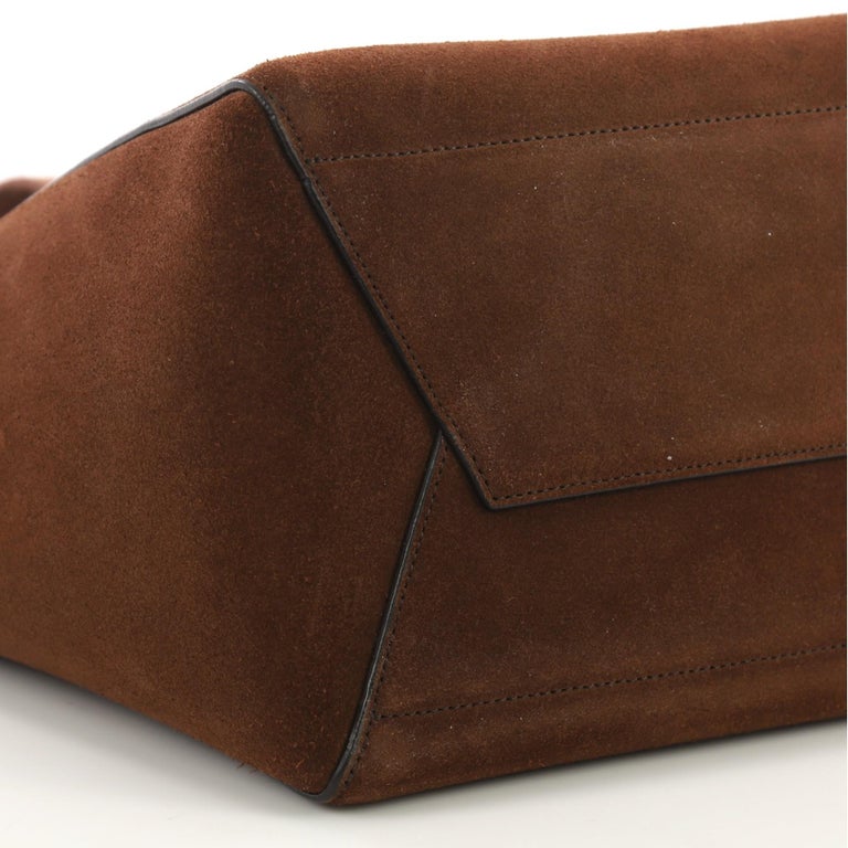 Celine Sangle Seau Handbag Suede Large at 1stDibs