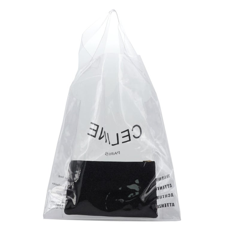 Celine Shopping Bag PVC and Leather at 1stDibs
