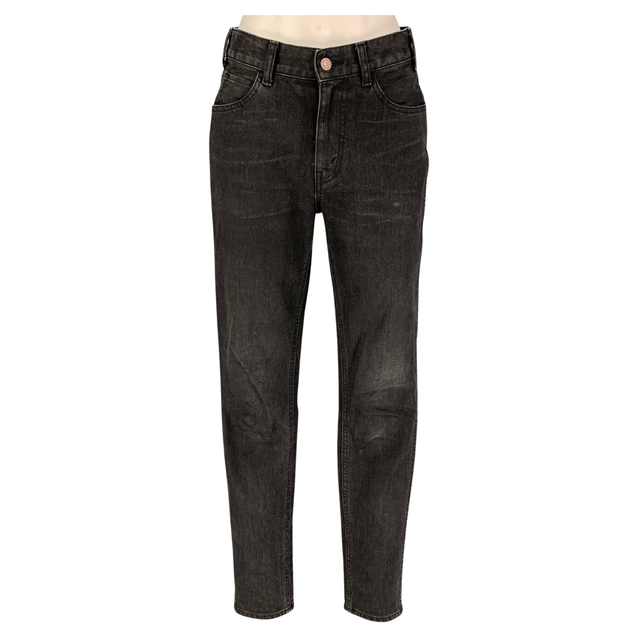 CELINE Size 4 Navy Wool and Silk Solid Wide Leg Dress Pants For Sale at ...