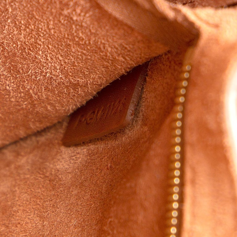 CELINE Tan brown Natural Calfskin leather SANGLE BUCKET Shoulder Bag at ...