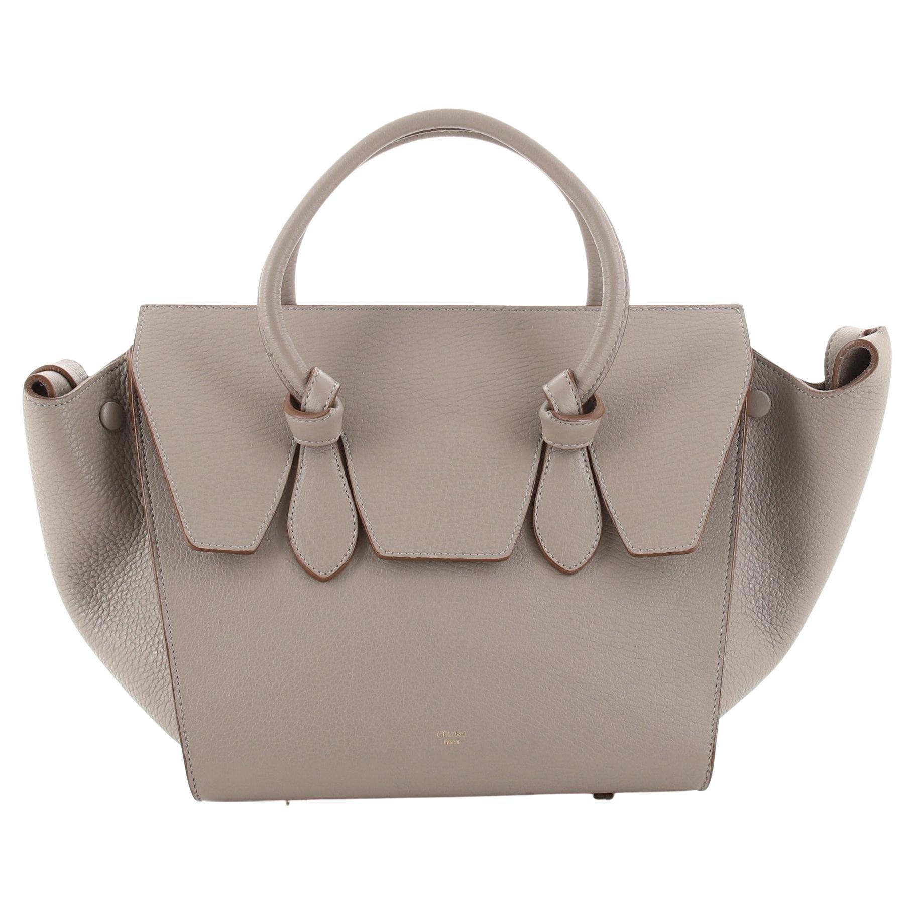 Celine Tie Knot Tote Grainy Leather Mini at 1stDibs