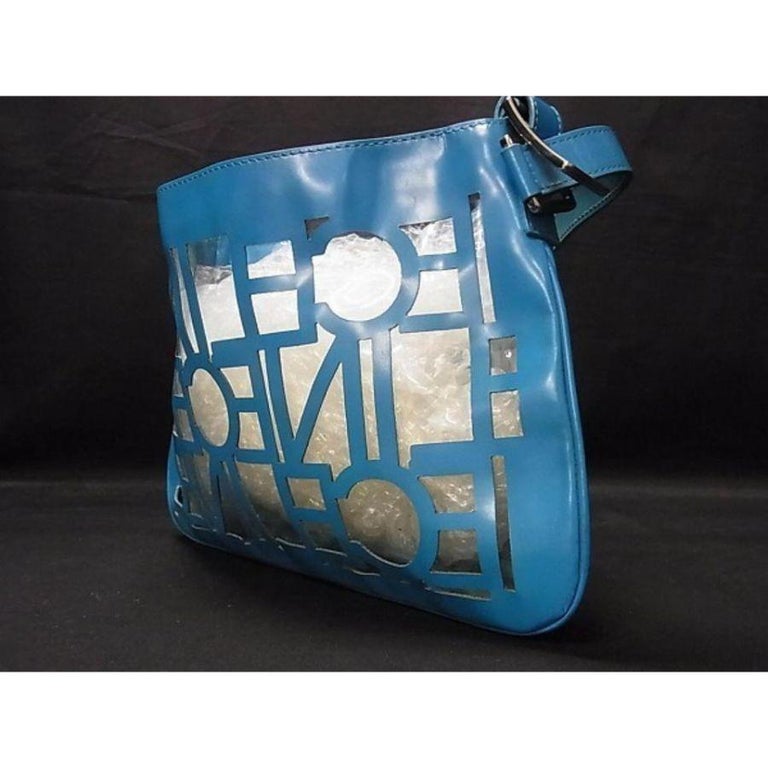 Céline Translucent Blue Clear Tote with Pouch 240870 For Sale at 1stDibs