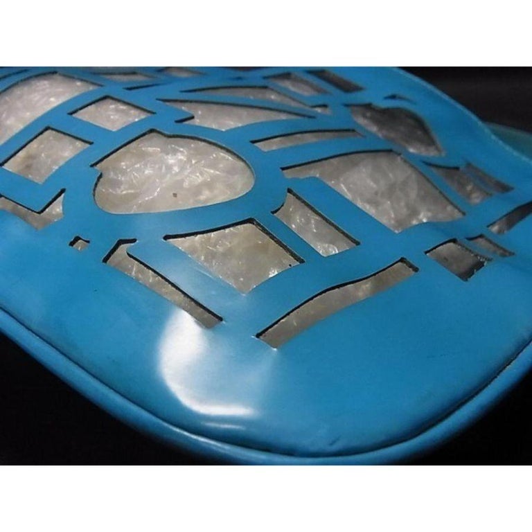 Céline Translucent Blue Clear Tote with Pouch 240870 For Sale at 1stDibs