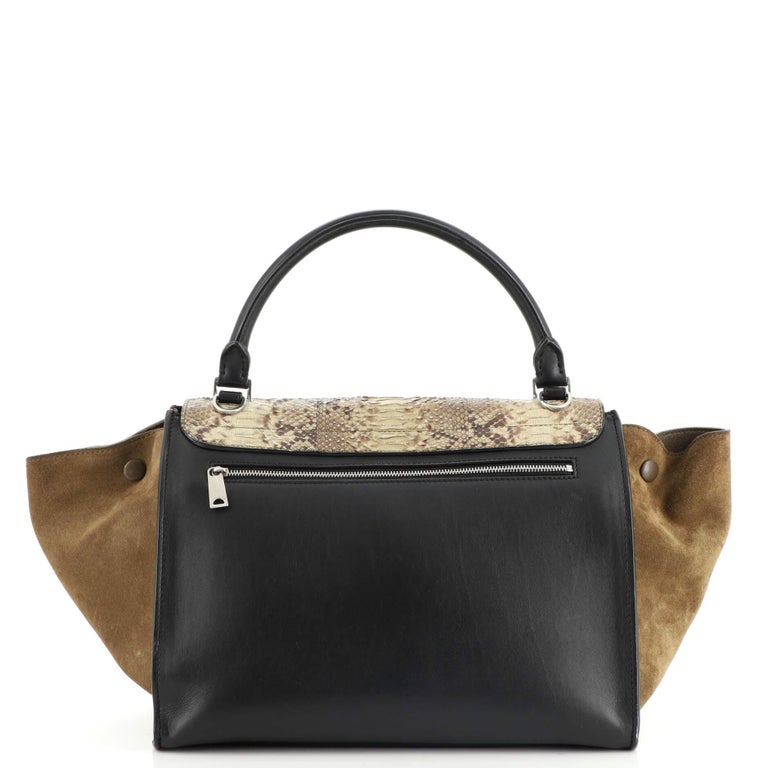 Celine Trapeze Bag Python and Leather Medium For Sale at 1stDibs