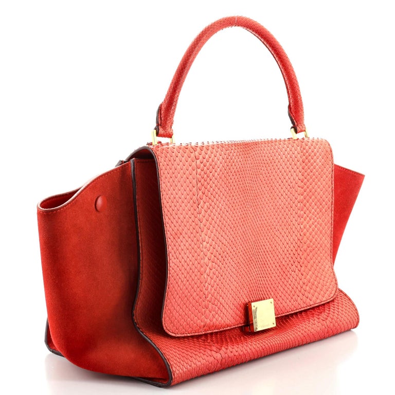 Celine Trapeze Bag Python Medium For Sale at 1stDibs