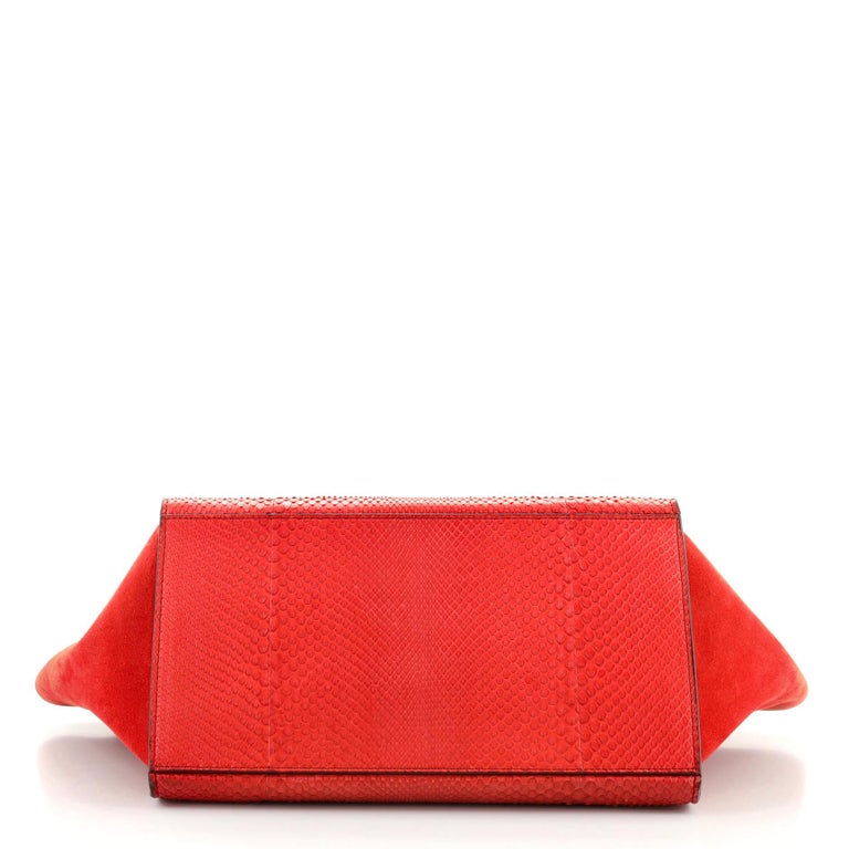 Celine Trapeze Bag Python Medium For Sale at 1stDibs