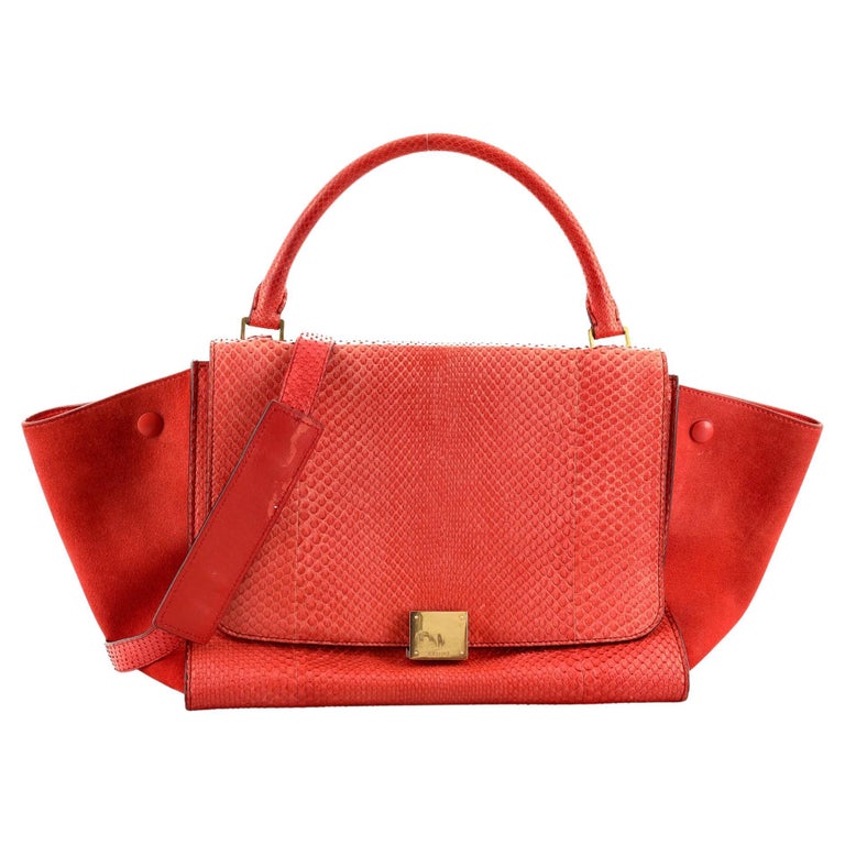 Celine Trapeze Bag Python Medium For Sale at 1stDibs
