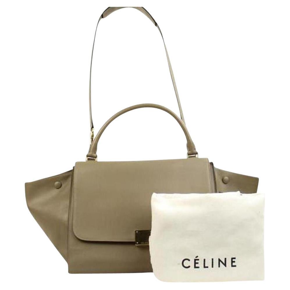 CELINE taupe leather RING Top Handle Bag at 1stDibs | celine top handle ...
