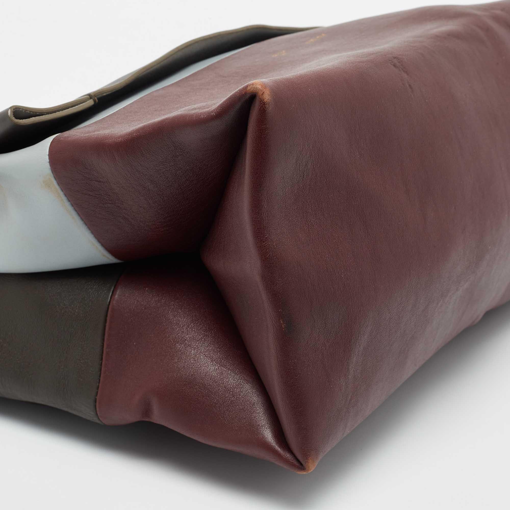 Celine Tri Color Leather All Soft Shoulder Bag For Sale at 1stDibs