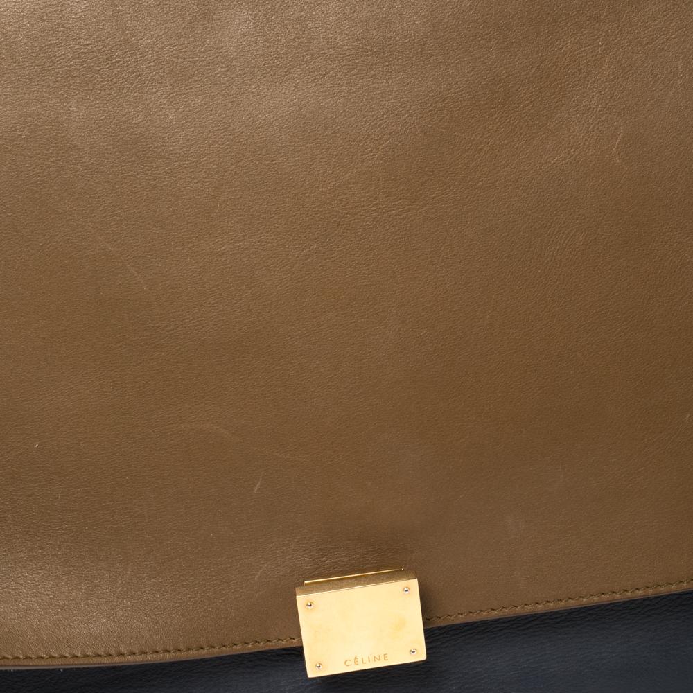Celine Tri Color Leather and Suede Large Trapeze Bag at 1stDibs ...