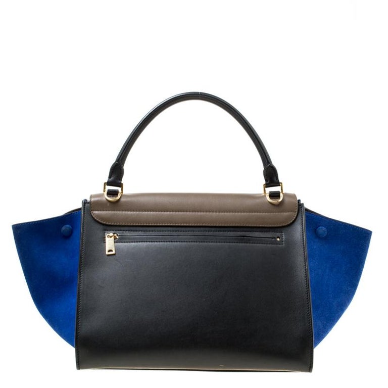 Celine Tri Color Leather and Suede Medium Trapeze Bag at 1stDibs ...