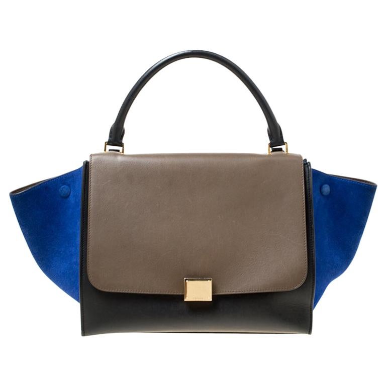 Celine Tri Color Leather and Suede Medium Trapeze Bag at 1stDibs ...