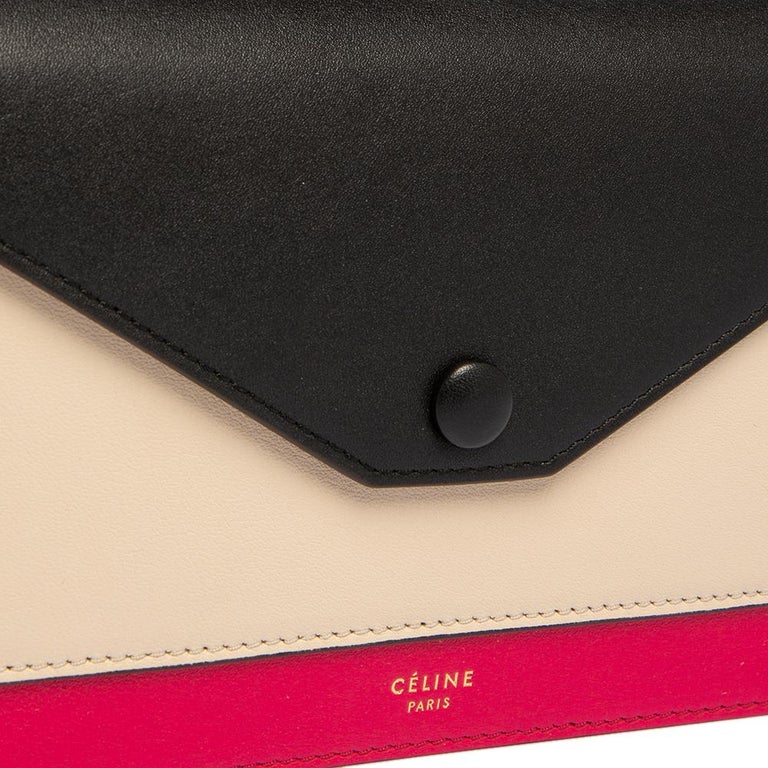 Celine Tri Color Leather Envelope Clutch at 1stDibs | celine envelope ...