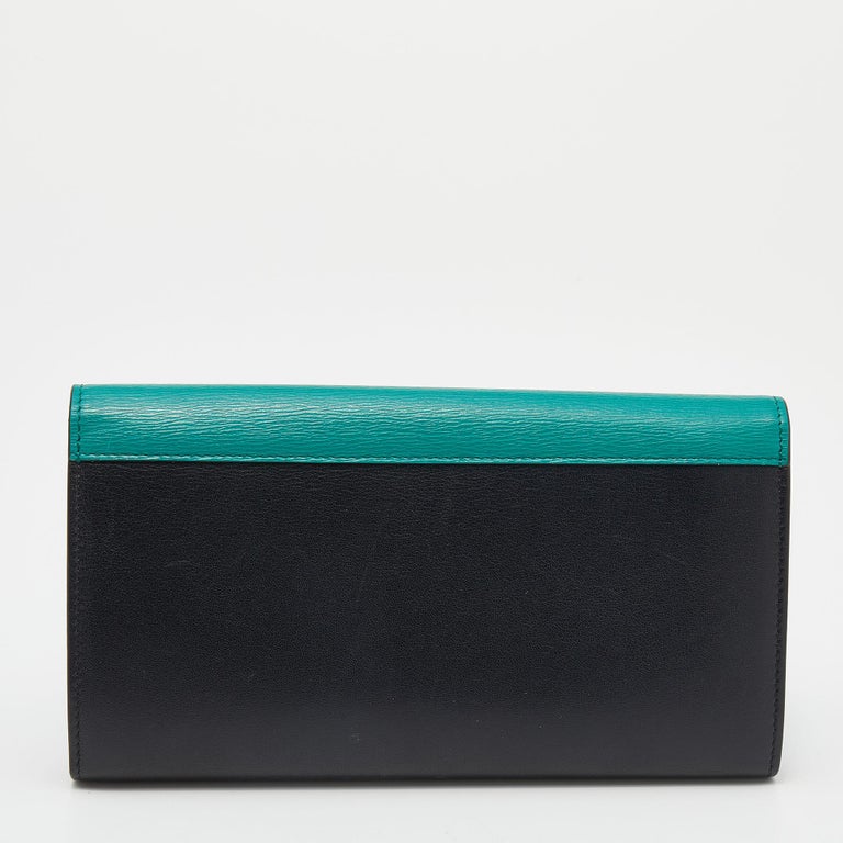 Celine Tri Color Leather Envelope Flap Wallet For Sale at 1stDibs