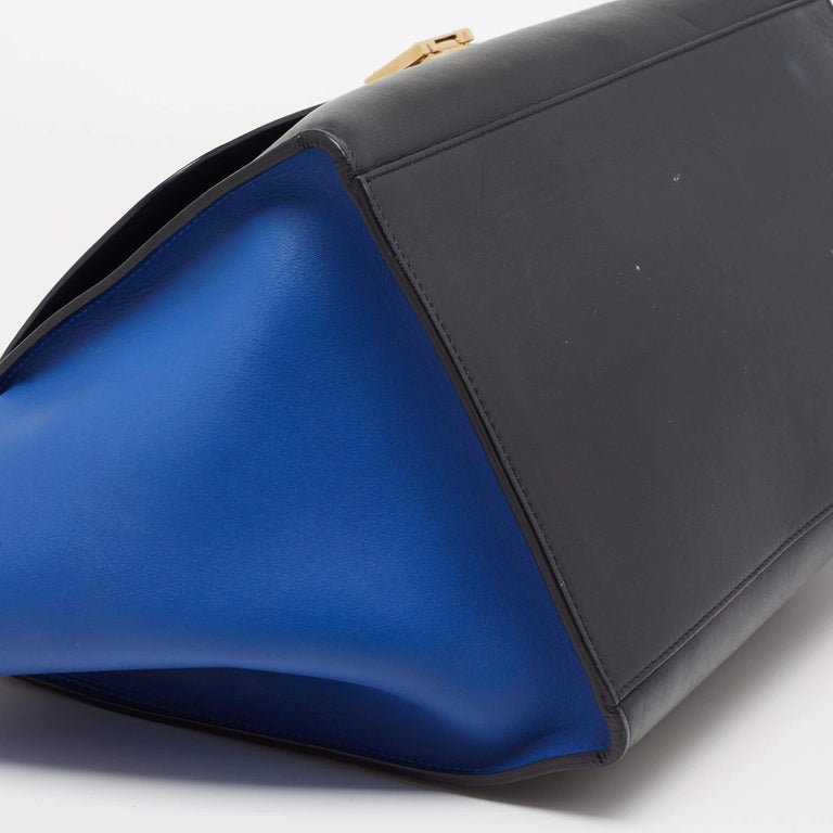 Celine Tri Color Leather Large Trapeze Tote For Sale at 1stDibs