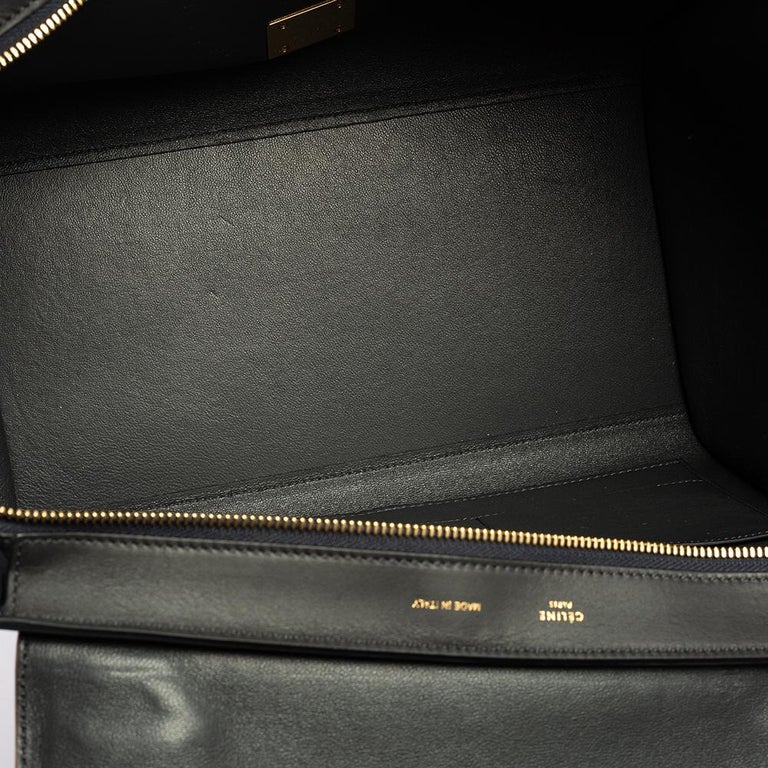 Celine Tri Color Leather Medium Trapeze Bag For Sale at 1stDibs