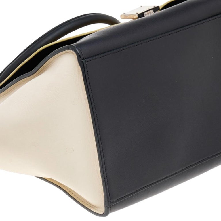 Celine Tri Color Leather Medium Trapeze Bag at 1stDibs