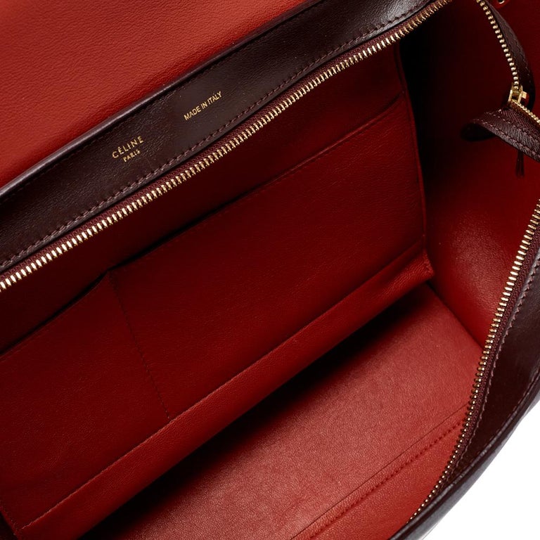 Celine Tri Color Leather Medium Trapeze Top Handle Bag For Sale at 1stDibs