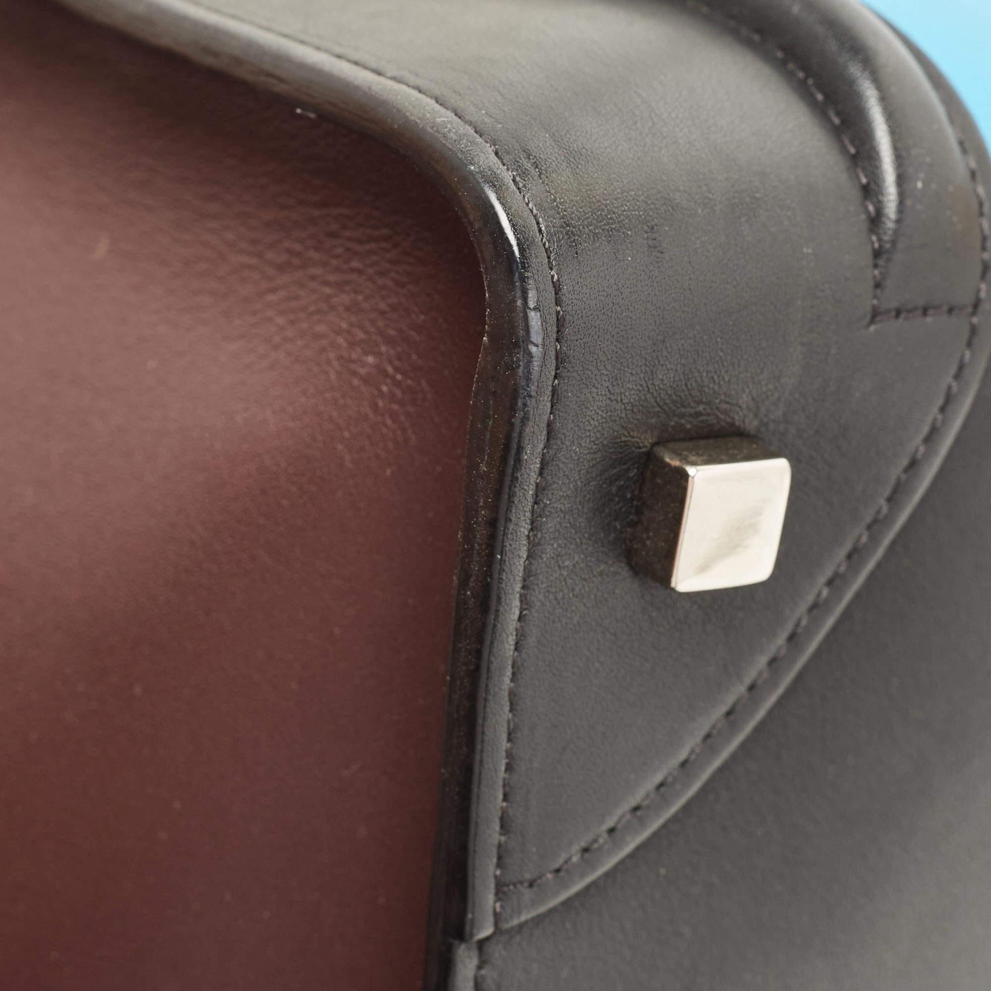 Celine Tri Color Leather Mini Luggage Tote For Sale at 1stDibs