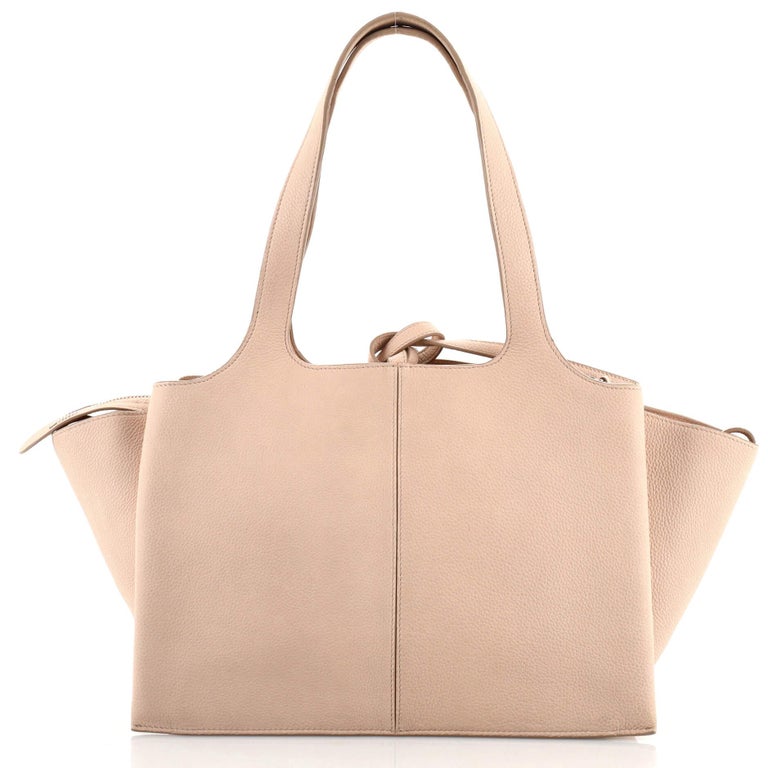 Celine Tri-Fold Shoulder Bag Grained Calfskin Small For Sale at 1stDibs