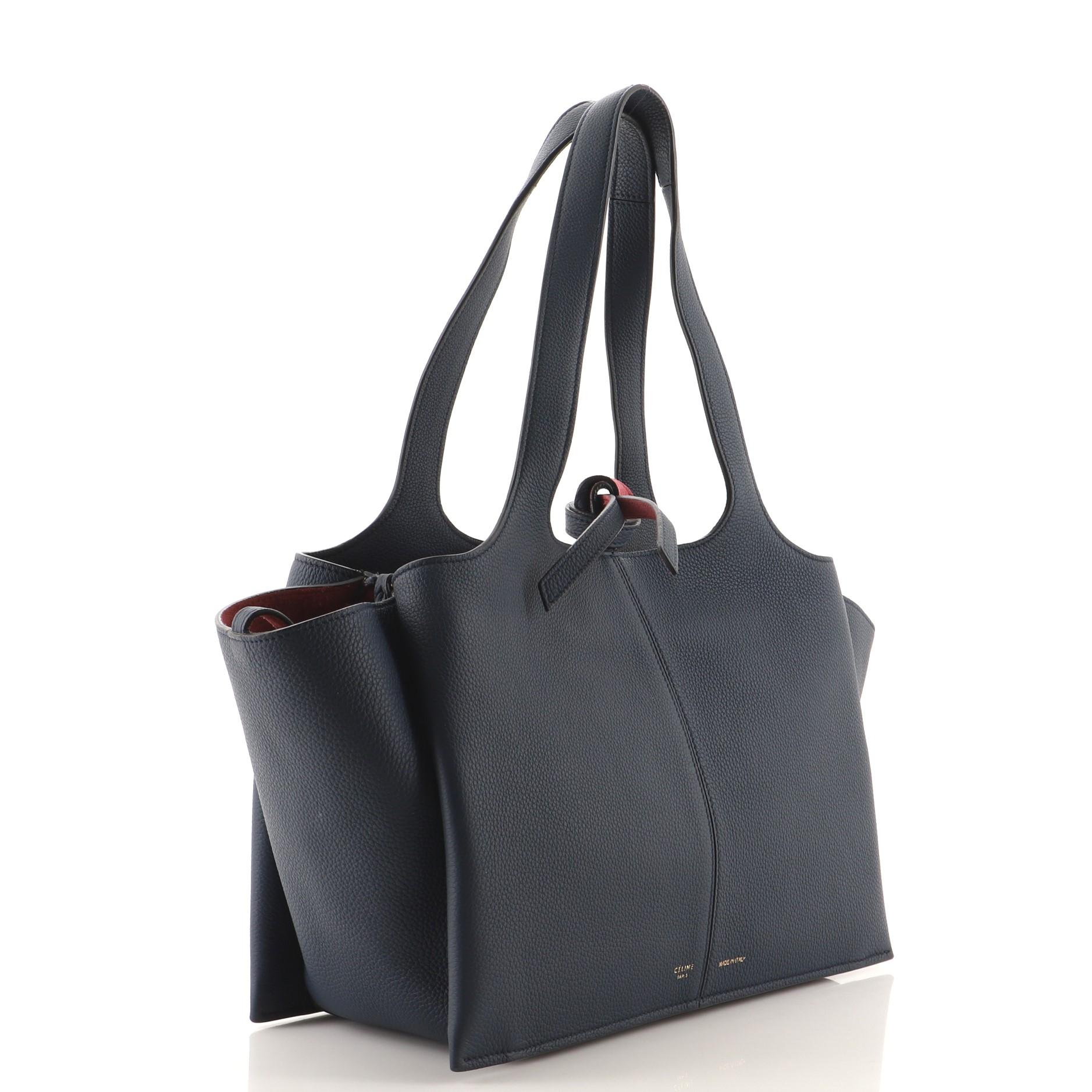 Celine Tri-Fold Shoulder Bag Grained Calfskin Small at 1stDibs | celine ...