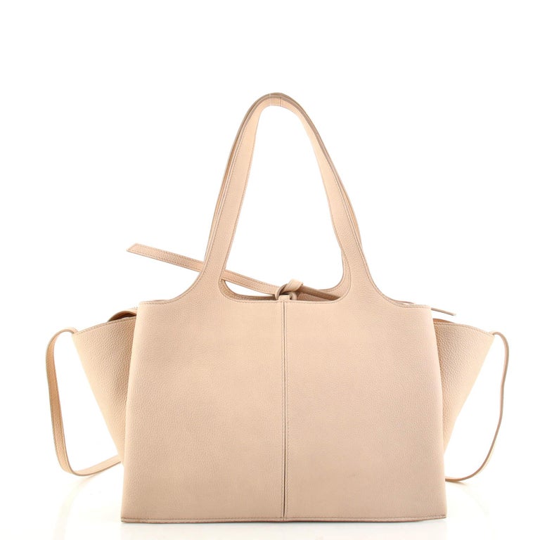 Celine Tri-Fold Shoulder Bag Grained Calfskin Small For Sale at 1stDibs