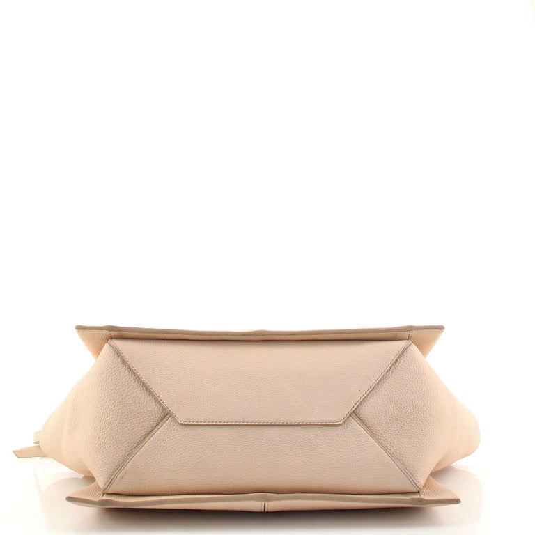 Celine Tri-Fold Shoulder Bag Grained Calfskin Small For Sale at 1stDibs