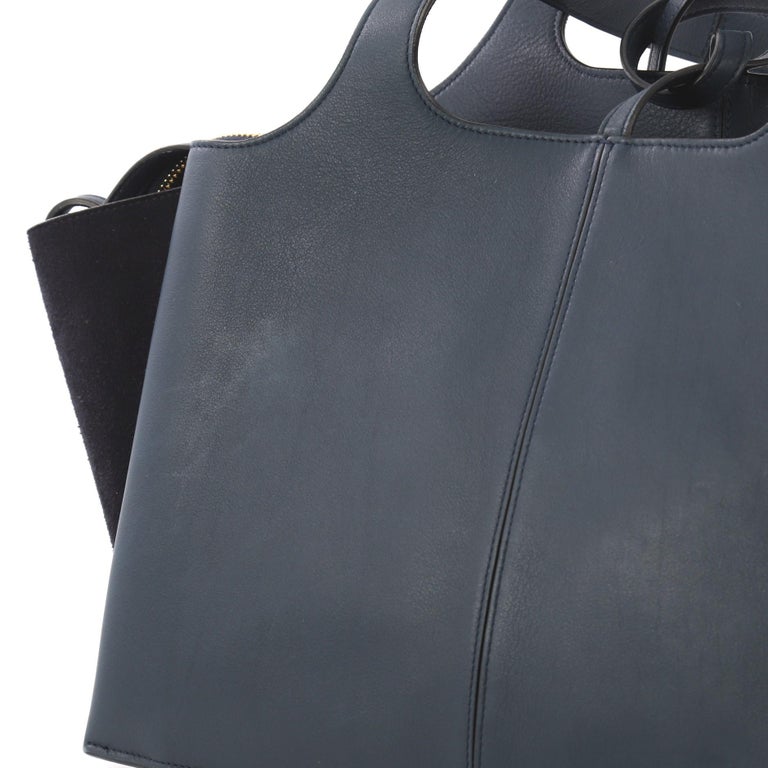 Celine Tri-Fold Shoulder Bag Grained Calfskin Small at 1stDibs