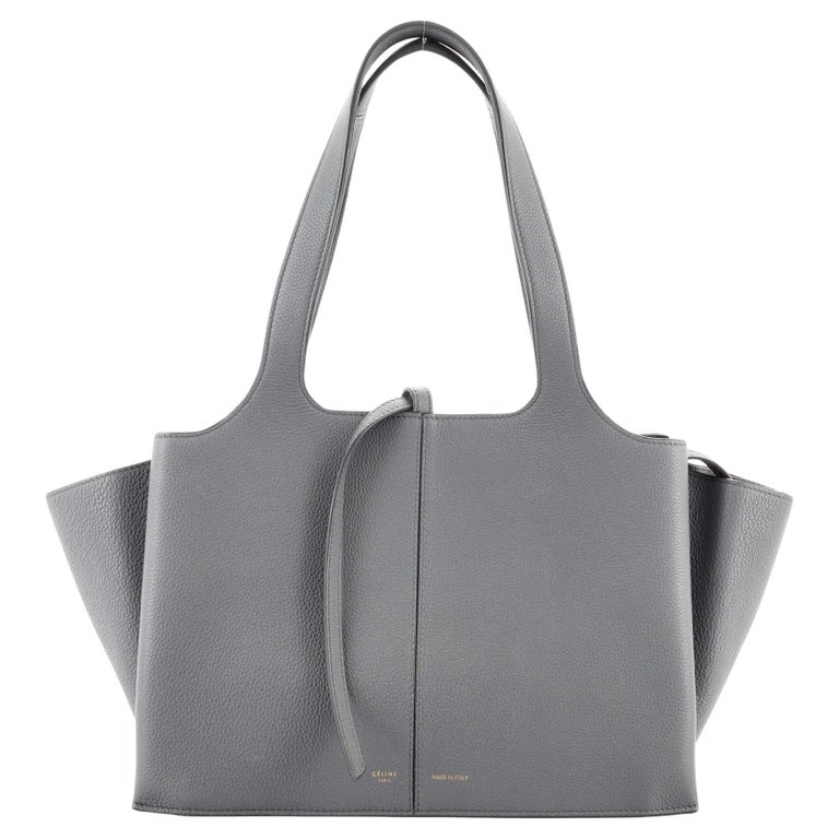 Celine Tri-Fold Shoulder Bag Grained Calfskin Small at 1stDibs
