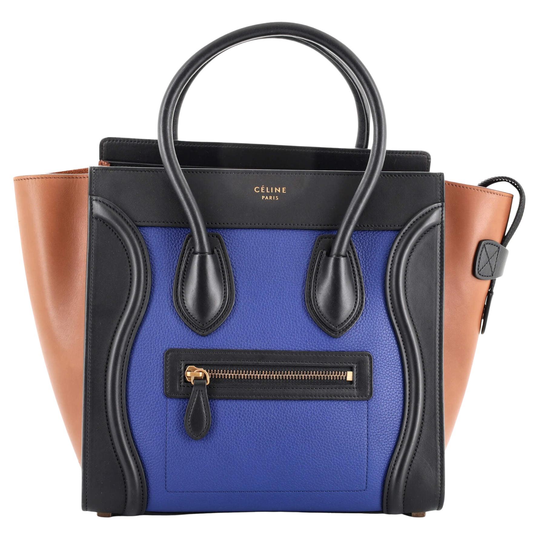 Celine Luggage Bag Grainy Leather Mini at 1stDibs
