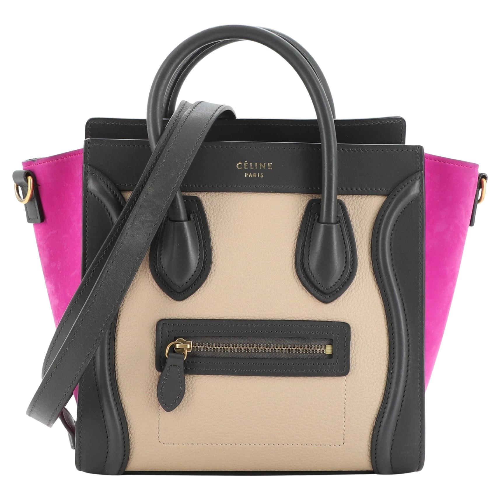 Celine Luggage Bag Canvas Mini at 1stDibs