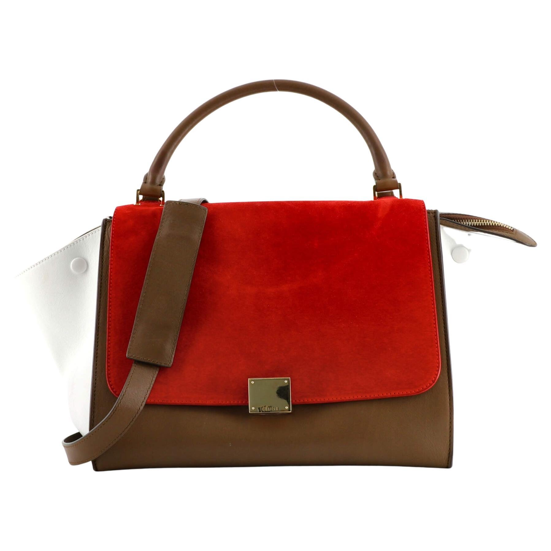 Celine Orange Leather Micro Luggage Tote at 1stDibs