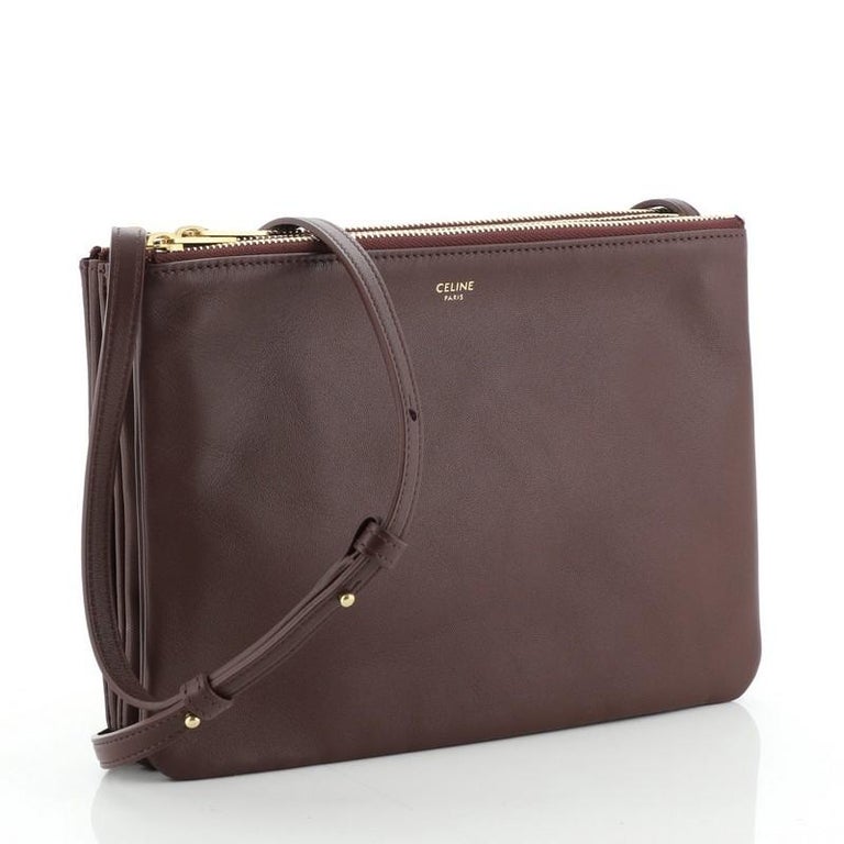 Celine Trio Crossbody Bag Leather Large at 1stDibs