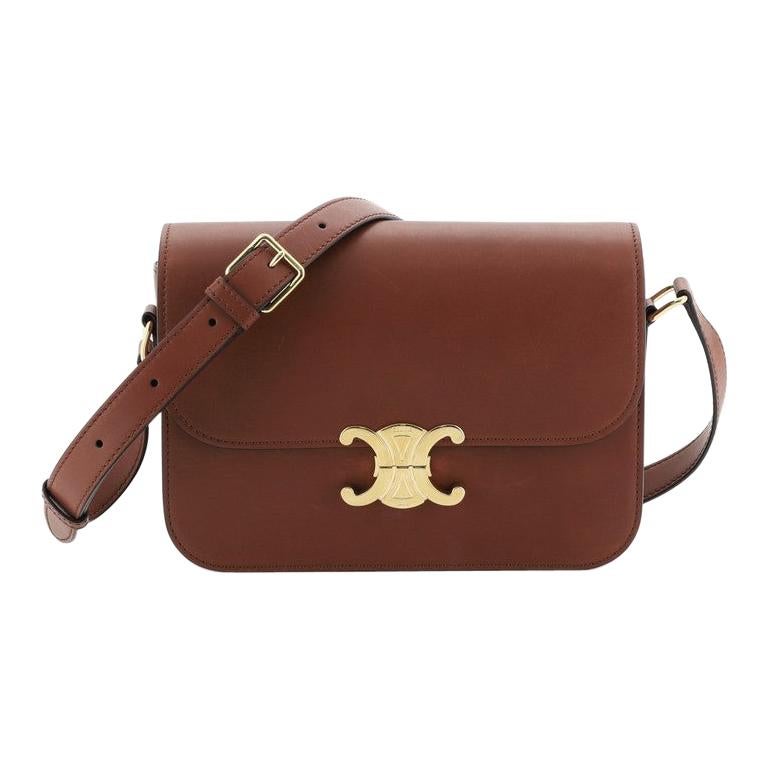 Celine Triomphe Handbag Smooth Calfskin Medium at 1stDibs
