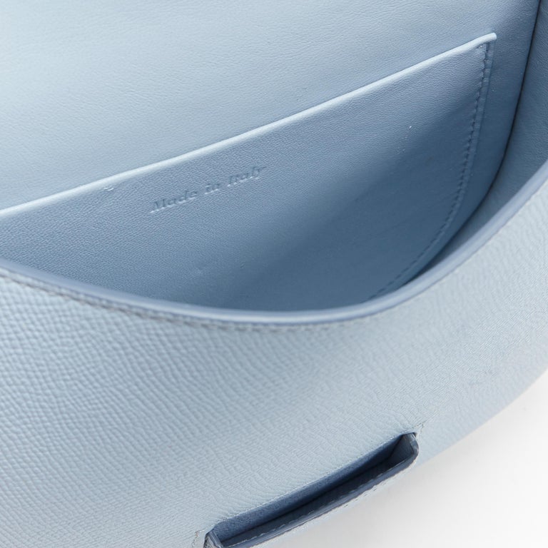 CELINE Trotteur pool light blue leather flap front rounded base ...