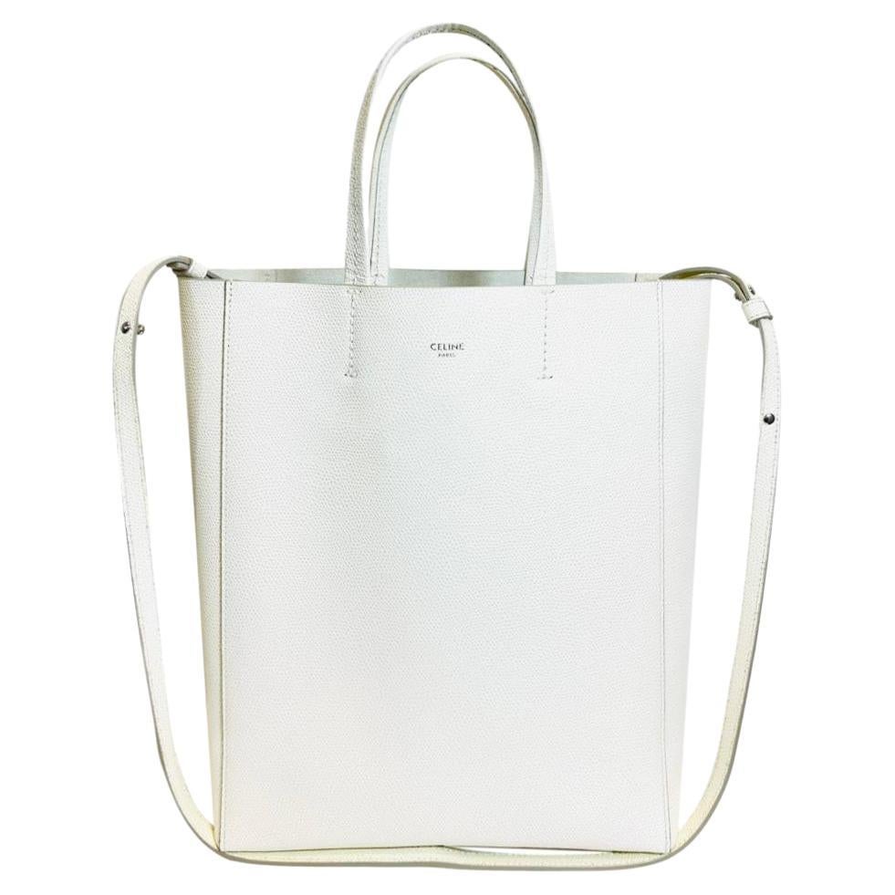 Celine Vertical Cabas Leather Tote Bag For Sale at 1stDibs