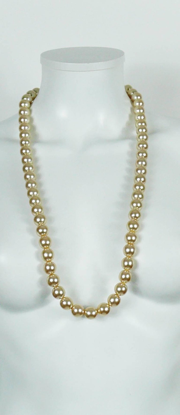 Celine Vintage Long Pearl Necklace Belt at 1stDibs | celine pearl necklace