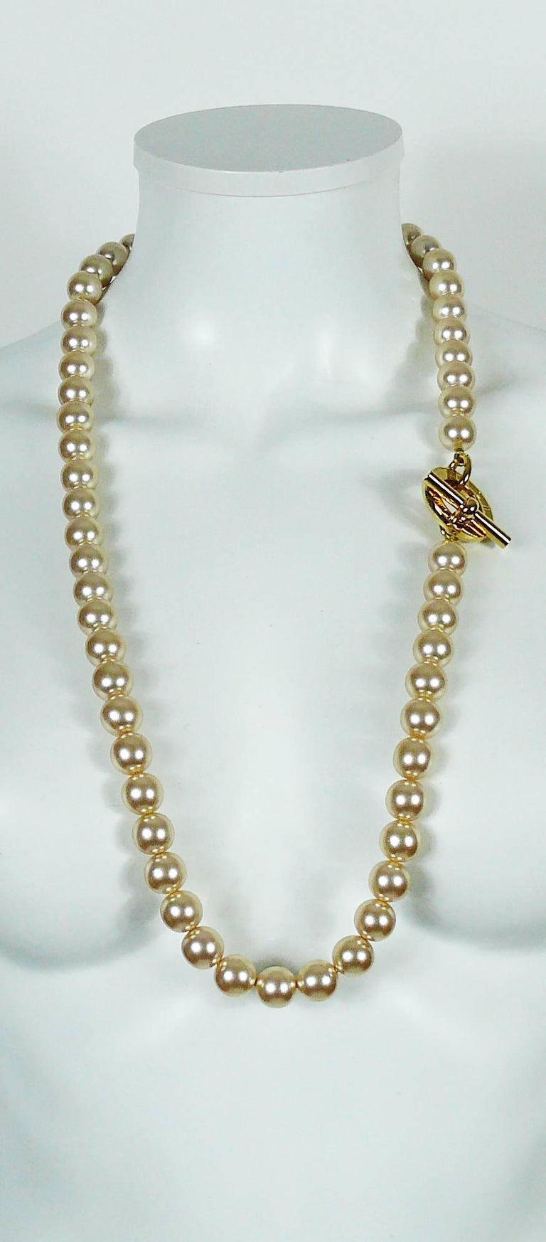 Celine Vintage Long Pearl Necklace Belt at 1stDibs | celine pearl necklace