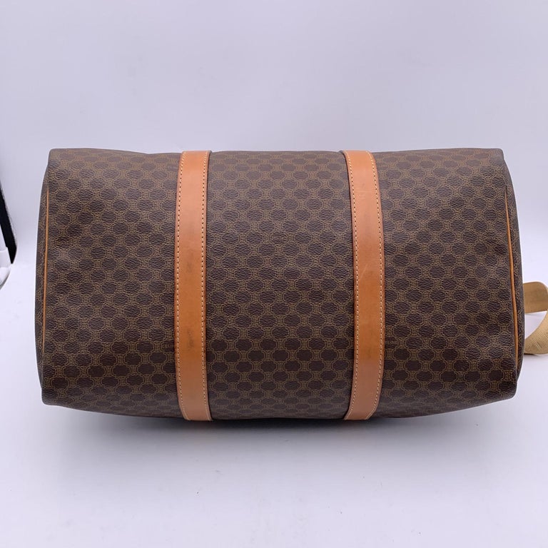 Celine Vintage Macadam Canvas Carry On Bag Duffel Duffle with Strap For ...