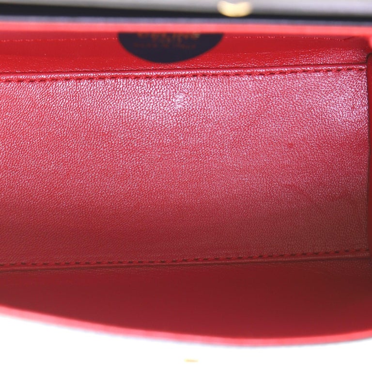 Celine Vintage Round Lock Convertible Top Handle Bag Leather Small at ...