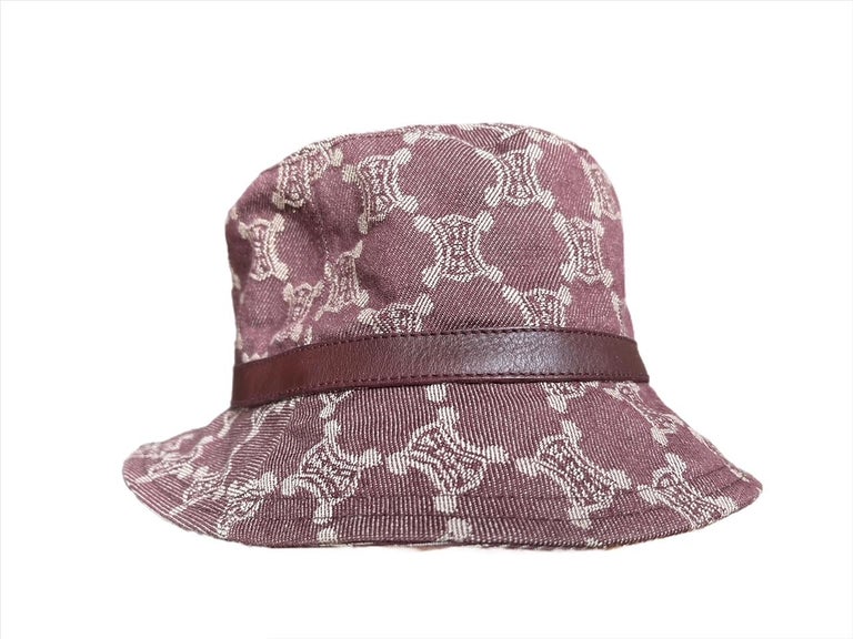 Celine Vintage Triomphe Denim Bucket Hat Size Small For Sale at 1stDibs ...