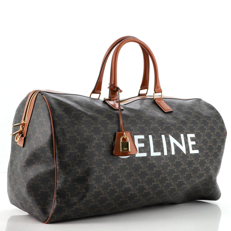 Celine Voyage Duffle Bag Triomphe Coated Canvas Large at 1stDibs